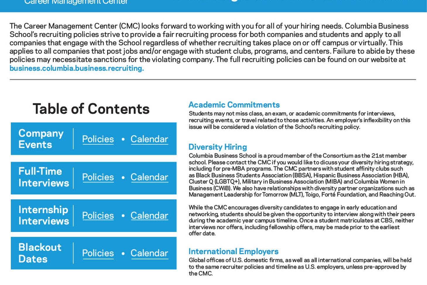 Recruiting Columbia Business School Students | Columbia Business School